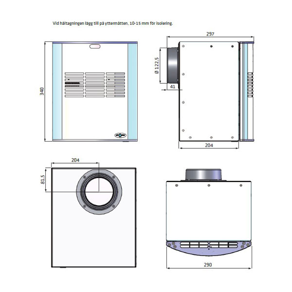 Air Green Classic 20 vit rumsventilator | Luftmiljöbutiken
